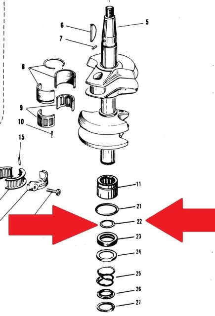 Lot of two – 305098 / 302540 Quad Ring Johnson Evinrude OMC – F/S ...