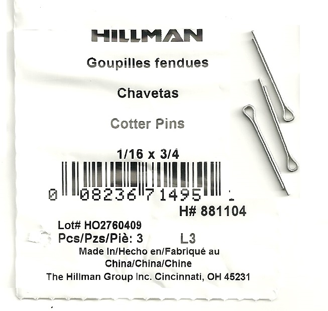 Topic: split pin, cotter pin – source – Antique Outboard Motor Club,Inc