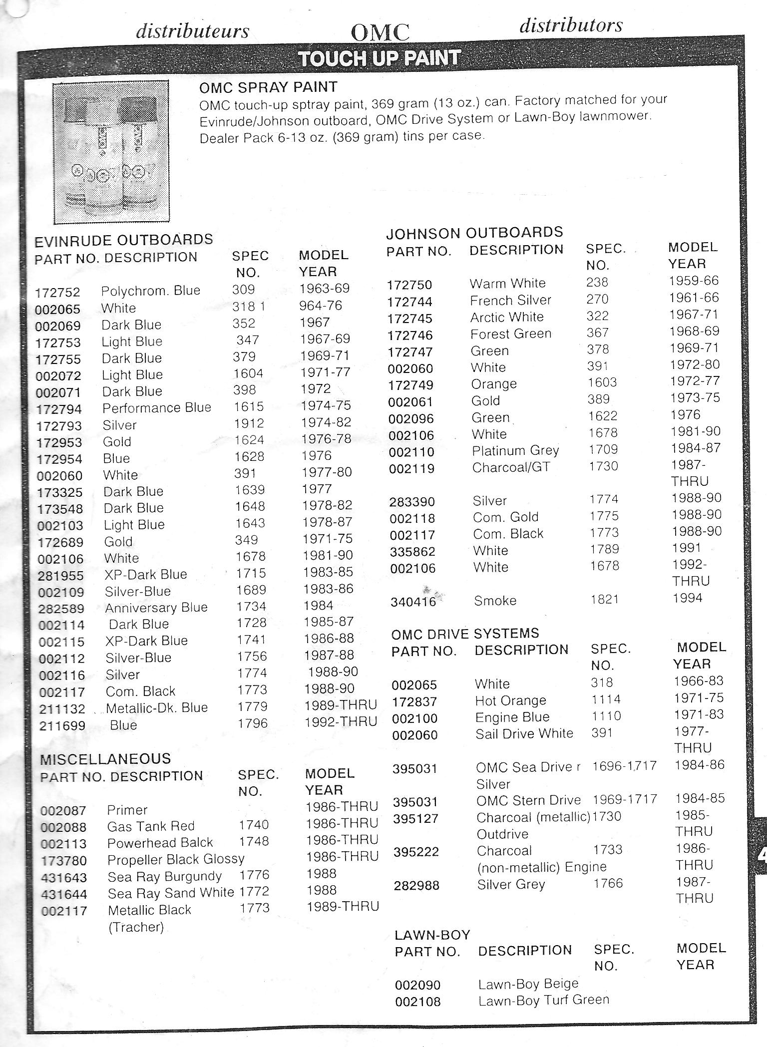 Topic: touch up paint for 1973 Johnson – Antique Outboard Motor Club,Inc