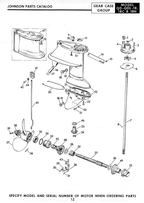 1957 Johnson 10hp and 18hp gears | Antique Outboard Motor Club,Inc